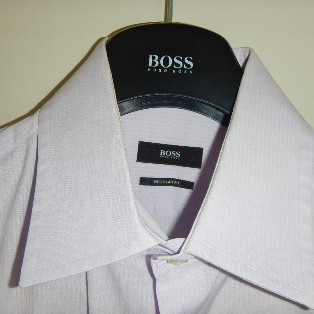 Light Pink Stripped Hugo Boss Dress Shirt - Gem